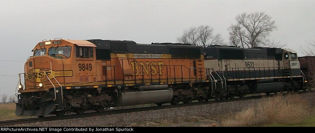 BNSF 9849, conductor's side view